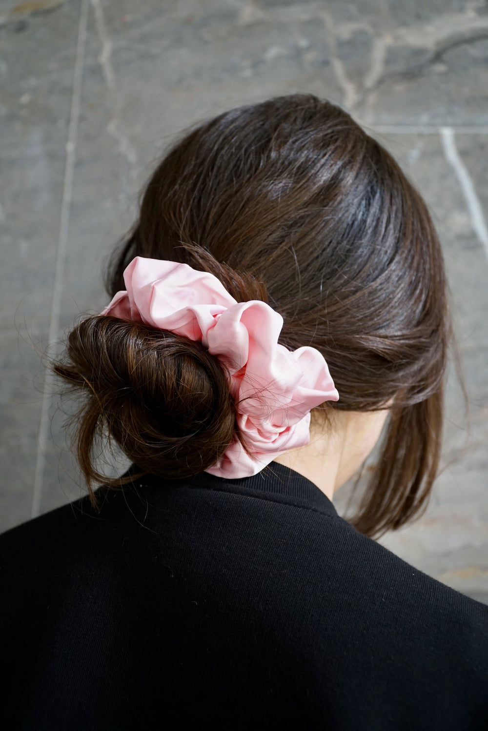 Chouchou en soie Rose